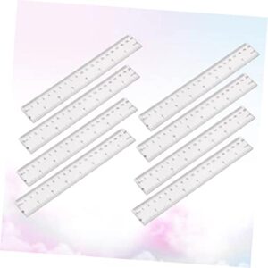 Plastic Measuring Ruler 16pcs graphing Ruler Clear Measuring Tools Stationery Ruler Ruler Tailor Ruler Stationery Precision Ruler Plastic rulers Clear Ruler Centimeter Ruler use