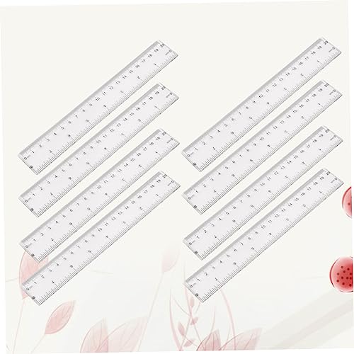 Plastic Measuring Ruler 16pcs graphing Ruler Clear Measuring Tools Stationery Ruler Ruler Tailor Ruler Stationery Precision Ruler Plastic rulers Clear Ruler Centimeter Ruler use