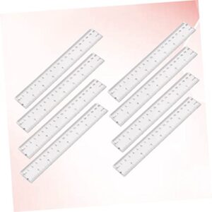 Plastic Measuring Ruler 16pcs graphing Ruler Clear Measuring Tools Stationery Ruler Ruler Tailor Ruler Stationery Precision Ruler Plastic rulers Clear Ruler Centimeter Ruler use