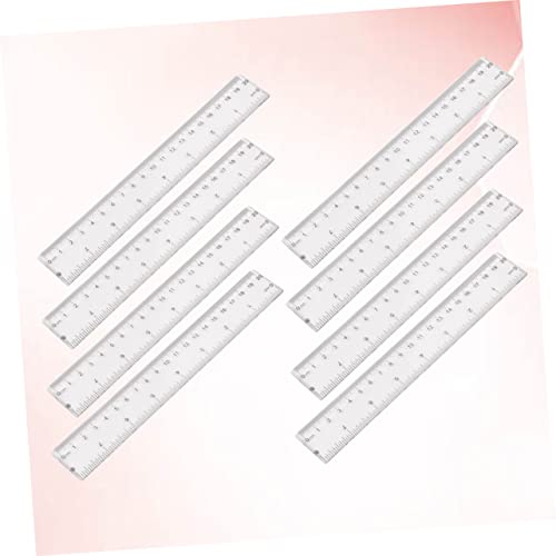 Plastic Measuring Ruler 16pcs graphing Ruler Clear Measuring Tools Stationery Ruler Ruler Tailor Ruler Stationery Precision Ruler Plastic rulers Clear Ruler Centimeter Ruler use