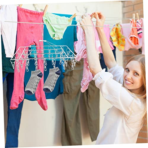 Zerodeko 3 Pcs Drying Rack Underwire Bra Towel Bra Hanging Clothes Drying Rack Laundry Hanger Clips Sock Drying Clip Clothes Hanger Laundry Rack Multi-Purpose Hanger Socks Rack Single Layer