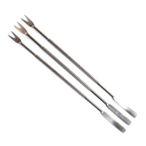 3 pcs silver seafood forks tools household stainless steel lobster forks nut forks walnut needle seafood picks kitchen gadget walnut needle