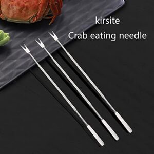 3 Pcs Silver Seafood Forks Tools Household Stainless Steel Lobster Forks Nut Forks Walnut Needle Seafood Picks Kitchen Gadget Walnut Needle