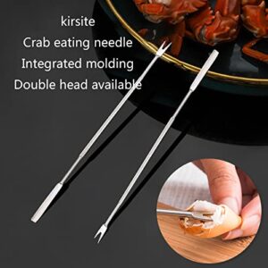 3 Pcs Silver Seafood Forks Tools Household Stainless Steel Lobster Forks Nut Forks Walnut Needle Seafood Picks Kitchen Gadget Walnut Needle