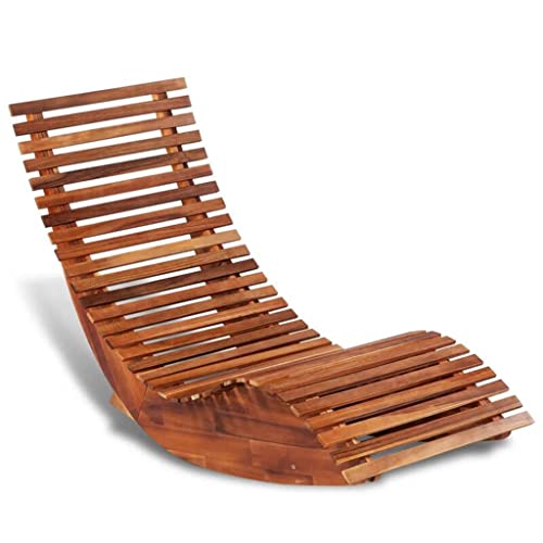 ZHYHSM-111 Rocking Sun Lounger Rocking Chairs Patio Chaise for Indoor and Outdoor, Wavy Lounge Chair for Yard and Patio