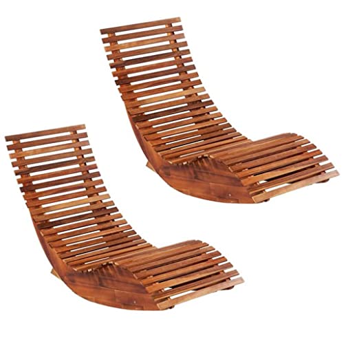 ZHYHSM-111 Rocking Sun Lounger Rocking Chairs Patio Chaise for Indoor and Outdoor, Wavy Lounge Chair for Yard and Patio