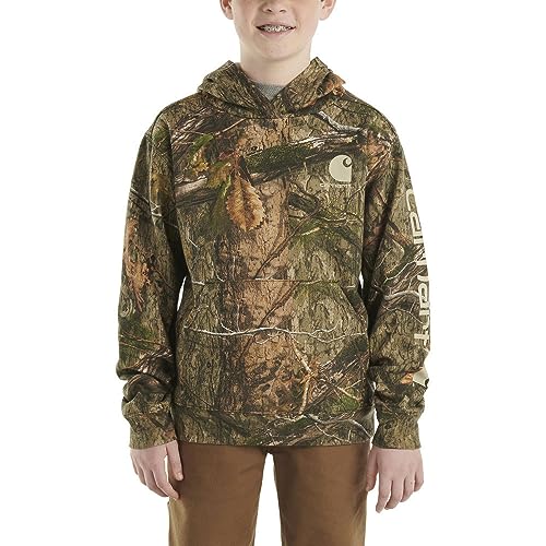 Carhartt Kid's CA6470 Long-Sleeve Camo Graphic Sweatshirt - Boys - Small (8-10) - Mossy Oak® Country DNA