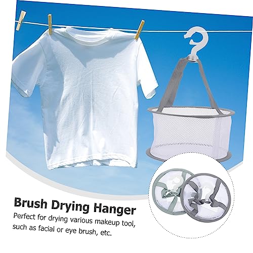 Alipis 2pcs Powder Puff Clothes Basket Collapsible Laundry Drying Rack Foldable Laundry Rack Makeup Sponge Laundry Drying Rack Collapsible Hanging Drying Net Makeup Puff Drying Storage