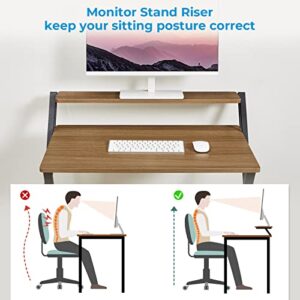 GreenForest Folding Desk No Assembly Required and L Shaped Desk with Drawers, 69 inch Corner Compuer Desk