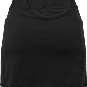 Biker Shorts Women Tennis Skorts Skirts with Pockets Built-in Shorts High Waist Athletic Golf Workout Running Shorts Plus Size Black XXXXXL