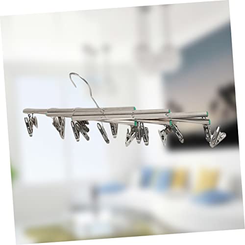 Alipis Foldable Laundry Rack Collapsible Hangers Clothes Drying Rack Clothes Hanger Stainless Steel Clothes Hanger Coat Hanger Stainless Steel Silver Drying Rack Foldable Clothes Hanger