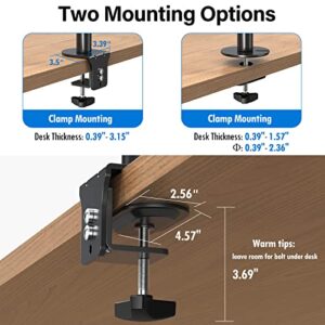 MOUNTUP Quad Monitor Stand, 4 Monitor Desk Mount for 13 to 32 inch Computer Screens + MOUNTUP Triple Monitor Desk Mount, 3 Monitor Stand for Three Max 27 Inch Computer Screen