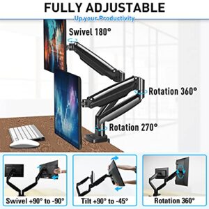 MOUNTUP Quad Monitor Stand, 4 Monitor Desk Mount for 13 to 32 inch Computer Screens + MOUNTUP Ultrawide Dual Monitor Desk Mount for 2 Computer Screen Max 35 Inch