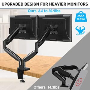 MOUNTUP Quad Monitor Stand, 4 Monitor Desk Mount for 13 to 32 inch Computer Screens + MOUNTUP Ultrawide Dual Monitor Desk Mount for 2 Computer Screen Max 35 Inch