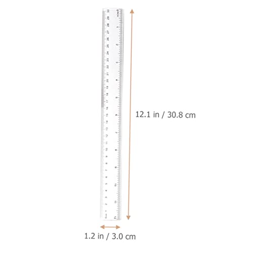 NUOBESTY 20pcs Ruler Ruler Rulers Shatterproof Ruler Clear Ruler Metric Ruler Plastic Rulers Classroom Supplies Technical Drawing Ruler Rulers Bulk for Classroom Use Scale