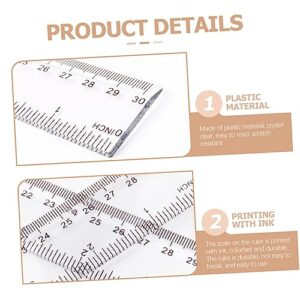 NUOBESTY 20pcs Ruler Ruler Rulers Shatterproof Ruler Clear Ruler Metric Ruler Plastic Rulers Classroom Supplies Technical Drawing Ruler Rulers Bulk for Classroom Use Scale