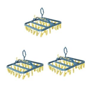 alipis 3pcs foldable clothes drying rack collapsible clothes rack foldable hangers windproof blanket clip laundry hanger drying rack dish drying rack collapsible foldable household hanger