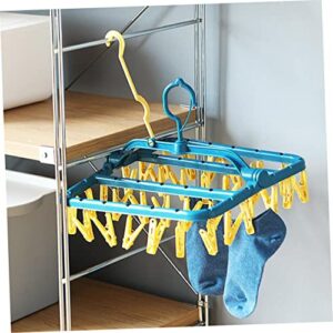 Alipis 3pcs Foldable Clothes Drying Rack Collapsible Clothes Rack Foldable Hangers Windproof Blanket Clip Laundry Hanger Drying Rack Dish Drying Rack Collapsible Foldable Household Hanger