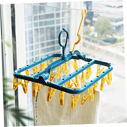 Alipis 3pcs Foldable Clothes Drying Rack Collapsible Clothes Rack Foldable Hangers Windproof Blanket Clip Laundry Hanger Drying Rack Dish Drying Rack Collapsible Foldable Household Hanger