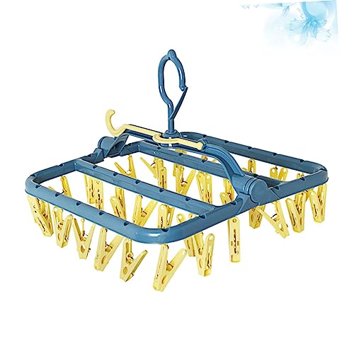 Alipis 3pcs Foldable Clothes Drying Rack Collapsible Clothes Rack Foldable Hangers Windproof Blanket Clip Laundry Hanger Drying Rack Dish Drying Rack Collapsible Foldable Household Hanger