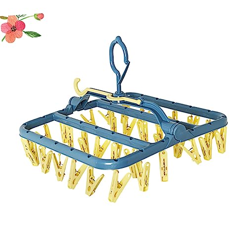 Alipis 3pcs Foldable Clothes Drying Rack Collapsible Clothes Rack Foldable Hangers Windproof Blanket Clip Laundry Hanger Drying Rack Dish Drying Rack Collapsible Foldable Household Hanger