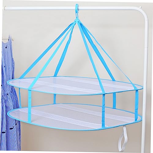 Alipis 3pcs 2 Hanging Flat Clothes Rack Collapsible Clothes Drying Rack mesh Laundry Drying Basket Collapsible Laundry Drying Rack Collapsible Drying Rack for Clothes Collapsible Hangers