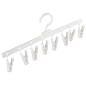 alipis 2pcs plastic laundry clip clothes drying racks baby clothes clip portable towel clothing rack white plastic white hangers underwear drying racks multi-purpose hanger socks clips