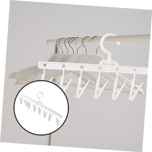 Alipis 2pcs Plastic Laundry Clip Clothes Drying Racks Baby Clothes Clip Portable Towel Clothing Rack White Plastic White Hangers Underwear Drying Racks Multi-Purpose Hanger Socks Clips