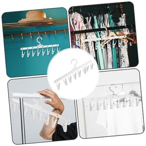 Alipis 2pcs Plastic Laundry Clip Clothes Drying Racks Baby Clothes Clip Portable Towel Clothing Rack White Plastic White Hangers Underwear Drying Racks Multi-Purpose Hanger Socks Clips