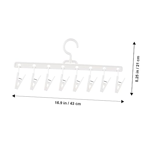 Alipis 2pcs Plastic Laundry Clip Clothes Drying Racks Baby Clothes Clip Portable Towel Clothing Rack White Plastic White Hangers Underwear Drying Racks Multi-Purpose Hanger Socks Clips