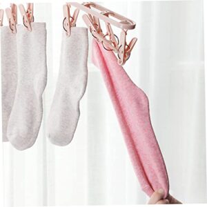 Cabilock 2pcs Foldable Travel Racks for Pink Hats Space Windproof Clothes Rack Socks Hanger Clothespins Clips Hangers with Underwear Drying Laundry Saving Multi-Purpose Clip