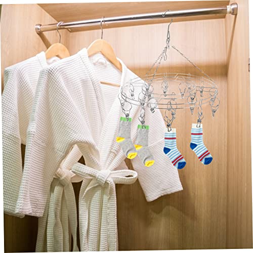 CAXUSD Clothespin Portable Clothes Rack Shirt Hangers Outdoor Clothes Drying Rack Folding Sock Hanger Underwear Hanger Clothes Drying Clip Household Folder Hangers for Pants