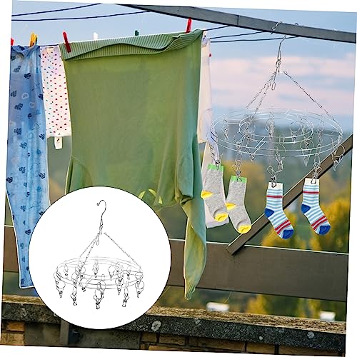 CAXUSD Clothespin Portable Clothes Rack Shirt Hangers Outdoor Clothes Drying Rack Folding Sock Hanger Underwear Hanger Clothes Drying Clip Household Folder Hangers for Pants