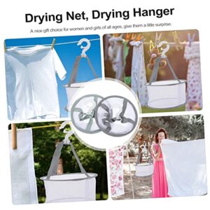 HONMEET 2pcs Powder Puff Clothes Basket Makeup Powder Puff Small Dryer Foldable Drying Rack Hanging Drying Rack Hanging Clothes Drying Rack Sweater Hanging Dryer Puff Drying Net Sock Brown