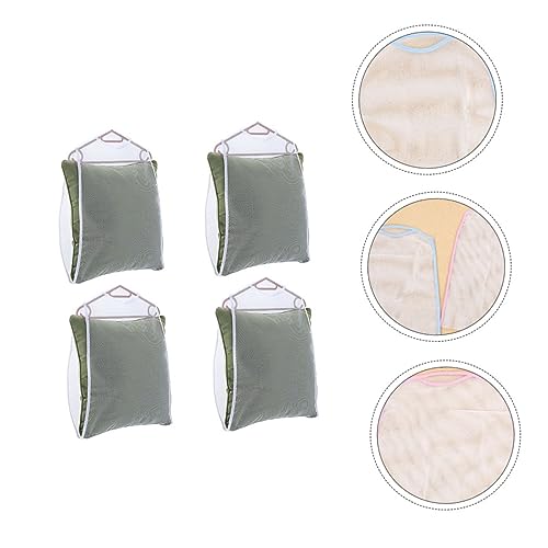 Alipis 4Pcs clothes bag drying rack clothes pillow clothes drying pouch clothes drying net hanging clothes drying bag clothes drying Polyester Mesh hanging pillow clothing