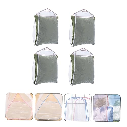 Alipis 4Pcs clothes bag drying rack clothes pillow clothes drying pouch clothes drying net hanging clothes drying bag clothes drying Polyester Mesh hanging pillow clothing