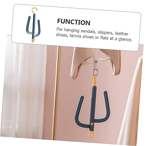 Cabilock Swivel Hook Hanger Multi Purpose Hanger Small Clothes Drying Rack Hanging Hooks Outdoor Shoes Drying Rack Shoes Hooks Slipper Drying Racks abs Portable Slippers to Rotate