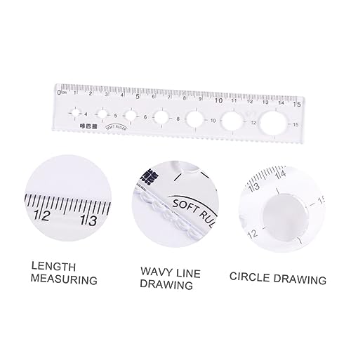 Operitacx 4 Set Suit Stationary Tools for Math Protractor Triangular Ruler Clear Ruler Geometry Ruler Protractor Ruler Rulers Stationery Plastic Ruler Unisex to Draft