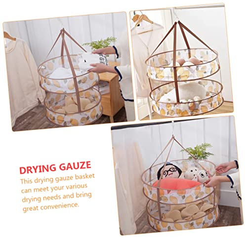 BioNyt Folding Clothes Drying Rack 1pc Double Clothes Basket Hanging Flat Clothes Rack Bra Mesh Dryer Towel Dryer Lingerie Hangers Towel Drying Rack Sweater Drying Basket Sock Hanger