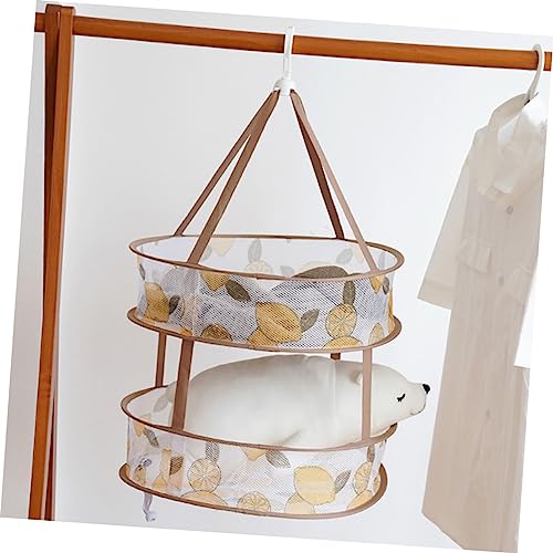 BioNyt Folding Clothes Drying Rack 1pc Double Clothes Basket Hanging Flat Clothes Rack Bra Mesh Dryer Towel Dryer Lingerie Hangers Towel Drying Rack Sweater Drying Basket Sock Hanger