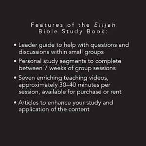 Elijah: Faith and Fire - Bible Study Book