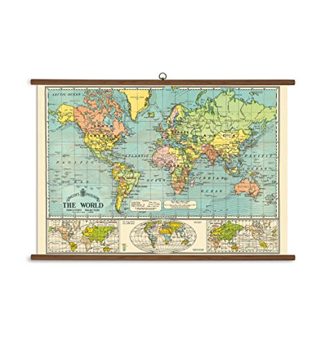 Cavallini Papers World Map Vintage School Chart