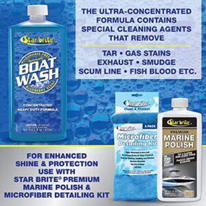 STAR BRITE Concentrated Boat Wash - Biodegradable, Phosphate-Free, Heavy-Duty Boat Soap for All Marine Surfaces - 16 Ounce (080416)