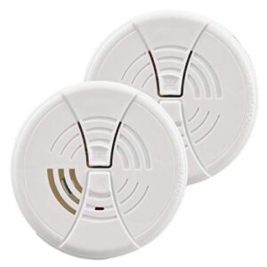 first alert fg200b2 family gard basics smoke alarm 2-pack | battery operated smoke detector , white