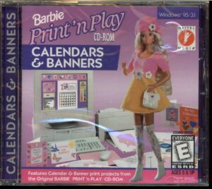 barbie print 'n play calendars & banners