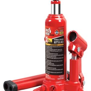 BIG RED T90203B Torin Hydraulic Welded Bottle Jack, 2 Ton (4,000 lb) Capacity, Red