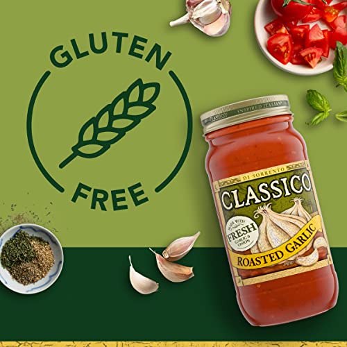 Classico Roasted Garlic Tomato Spaghetti Pasta Sauce (24 oz Jar)