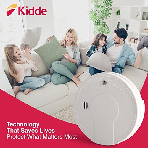 Kidde Smoke Detector, 9V Battery Operated Smoke Alarm, Test-Reset Button, Battery Included