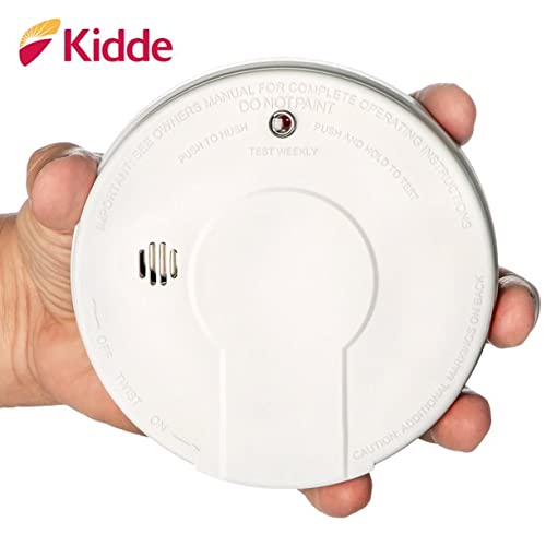 Kidde Smoke Detector, 9V Battery Operated Smoke Alarm, Test-Reset Button, Battery Included