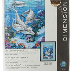 DIMENSIONS Needlecrafts Counted Cross Stitch, The Dolphins Domain , Blue